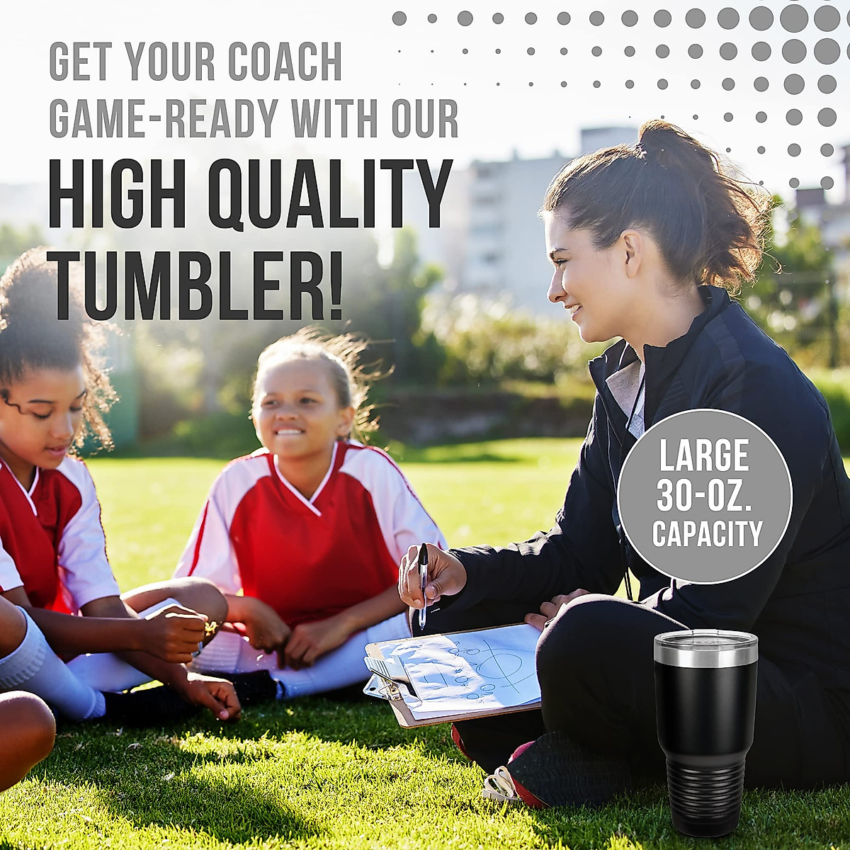 Personalized Basketball Coach Tumbler Cup With Coach Name - Customized Basketball Coach Gift - Custom Basketball Coach Travel Mug - Red