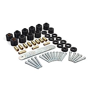 Daystar, Jeep CJ 1" Taller Polyurethane Body Mount Kit Replaces Factory Body Mount Bushings, fits CJ5/7 1980 to 1986 4WD, KJ04502BK, Made in America, Black