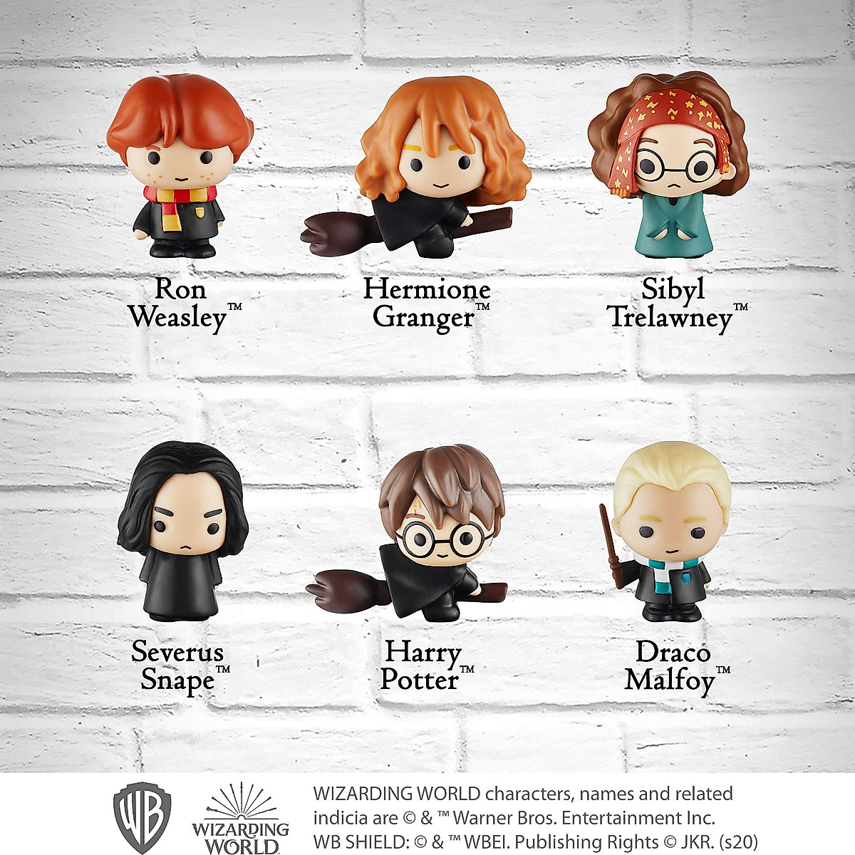 Harry Potter Pencil Toppers, Gifts, Toys, Collectibles – Set of 12 Harry Potter Figures for Writing, Party Decor –Ron Weasley, Hermione Granger,Sybil Trelawney and more by PMI, 2.4 In., Soft PVC (B12)