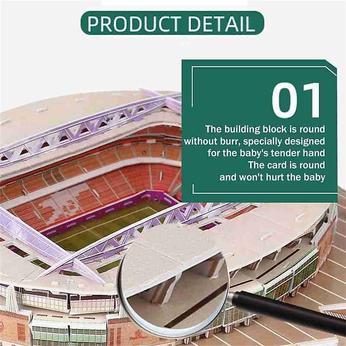AOOF Mini Football Field Model Building Block Set, Suitable for Children's Birthday Gifts, Cultivates Interest in Football (3D Camp NOU Stadium)