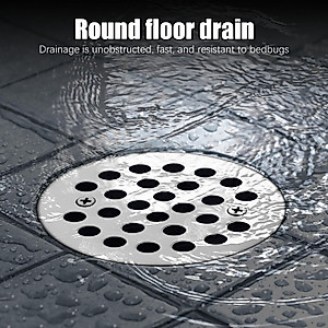 4-1/4“ Shower Strainer Drain Trim Set, Screw-in Shower Strainer Drain Cover, Shower Floor Replacement Cover Bathroom Drain Strainers (Brushed Nickel)