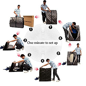 Heatwave Rejuvenator Portable Personal Sauna with FAR Infrared Carbon Panels, Heated Floor Pad, Canvas Chair