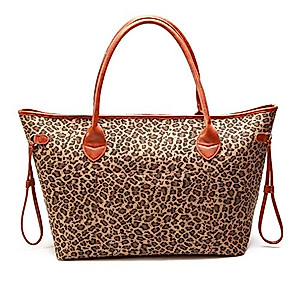 Leopard Tote Handbag Oversize Women Weekend Beach Bags Market Grocery & Picnic Tote Bag with Pockets Zipper Gifts for Women (X-Large, Cheetah Print)