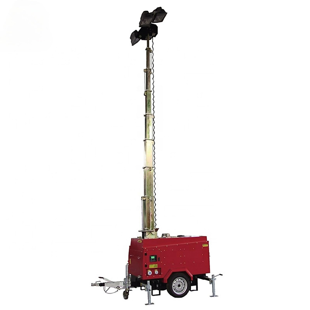 Silent Mobile Light Tower Diesel Engine with 360° Rotating High Mast