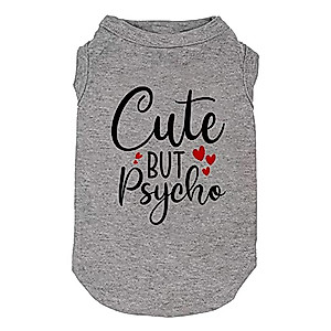 Dog Clothes Puppy T Shirt Vest Soft and Light-Weight for Small Large Dogs with 'Bitches Love ME' Slogan Prining Pet Apparel(X-Large,SG-Grey01)