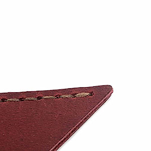 Quluxe 4 Pcs Leather Triangle Bookmark Page Corner Genuine Leather Bookmark Personalized Handmade Reading Book Marker for Bookworm Book Lover Gifts- Coffee, Brown, Red