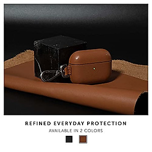 Native Union Leather Case for AirPods Pro with Clip – Handcrafted Fully-Wrapped Genuine Italian Leather case – Compatible with Wireless Chargers – Compatible with AirPods Pro, Airpods Pro 2 (Tan)