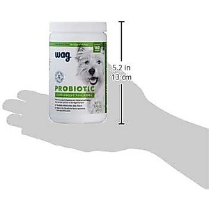 Amazon Brand - Wag Probiotic Supplement Chews for Dogs, Natural Duck Flavor, 160 count