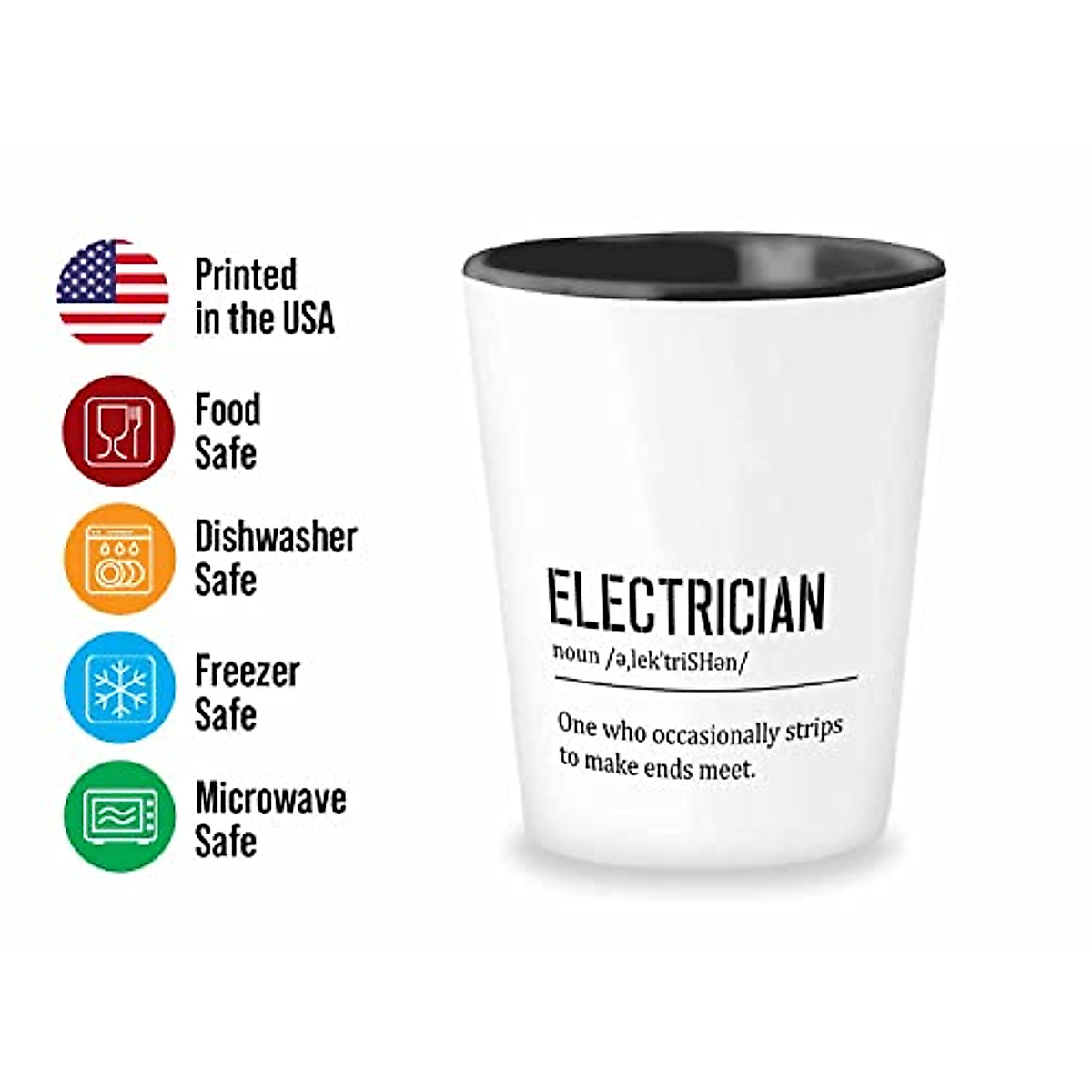 Bubble Hugs Electrician Shot Glass 1.5oz - Because Engineers - Electrical Engineer Technician Lineman Proffesional Electrician Graduation Student Electricity Funny Man Hillarious Husband