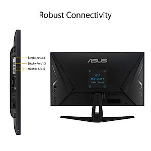 ASUS TUF Gaming VG289Q1A 28” Monitor, 4K UHD (3840 x 2160), IPS, Adaptive-Sync/ FreeSync, Eye Care, DisplayPort HDMI, DCI-P3 HDR 10, Shadow Boost, Black