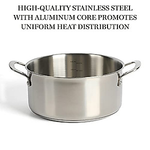 Martha Stewart Castelle 5-Quart 18/8 Stainless Steel Induction Safe Dutch Oven