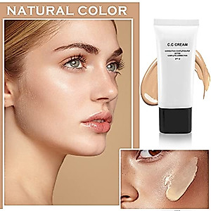 NVLEPTAP CC Cream SPF 43 - Self-Adjusting, Moisturizing & Brightening for Mature Skin, Natural Color, Primer & Concealer
