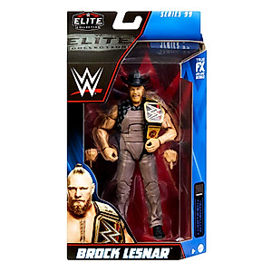 Mattel WWE Brock Lesnar Elite Collection Action Figure, Deluxe Articulation & Life-like Detail with Iconic Accessories, 6-inch