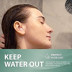 PQ Wax Ear Plugs for Sleep - 6 Silicone Wax Earplugs for Sleeping and Swimming - Gel Ear Plugs for Noise Cancelling, Wax Plugs Protect Ears While Sleeping with Sound Blocking 32 Db (6-Pillows), White