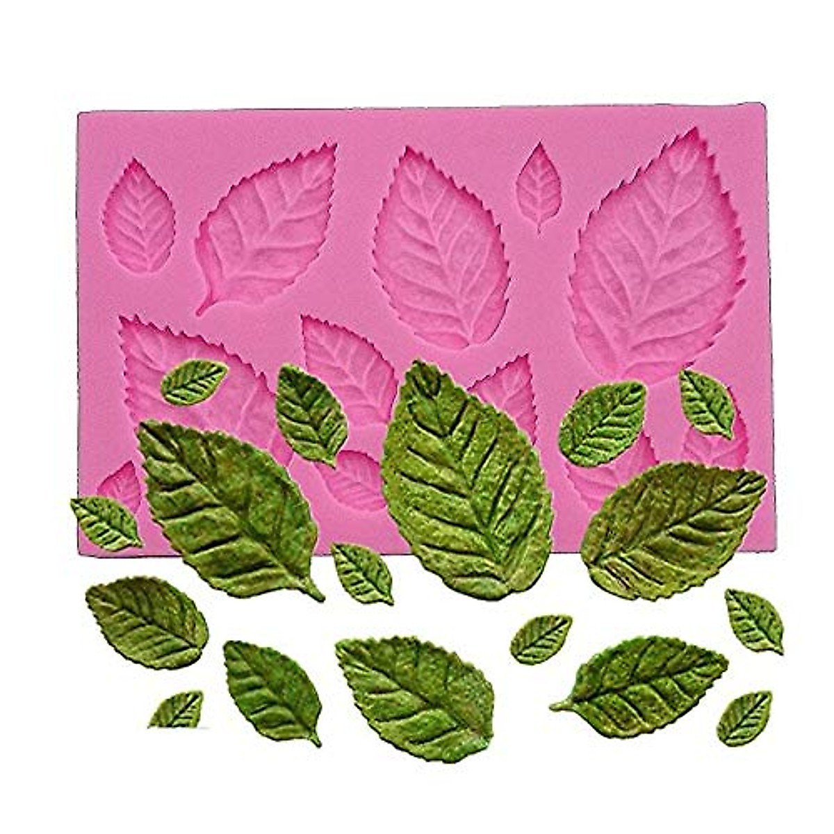 Leaf Mold Silicone Leaves Fondant Molds,Tree Leaves Mold for Cake Decoration,Maple Leaves Candy Mold,Cupcake Topper,Polymer Clay,Crafting,Chocolate,Resin Mold