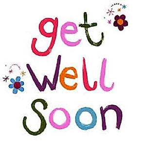 without brand Set of 48 Envelope Seals Labels GET Well Soon 1.2" Round