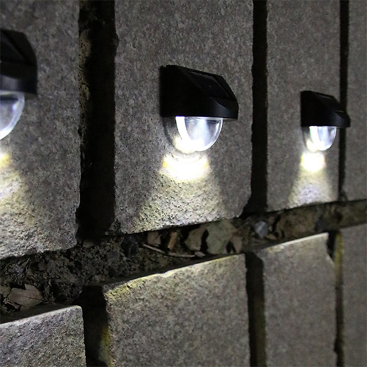 ZHUANYIYI 4 Pieces, Outdoor Solar Lights, Solar Wall Lighting Guide Lights, Courtyard Garden Home Waterproof Staircase Lights