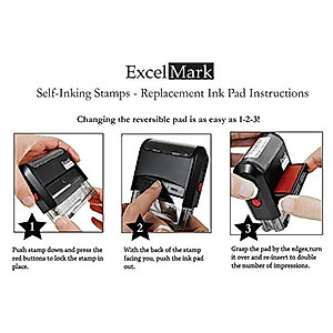 Get the ExcelMark Copy Self Inking Rubber Stamp - Red Ink