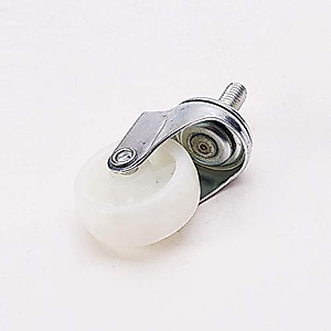 Caster Furniture，Rubbered Trolley Wheels ， Castor Wheels,Furniture Casters,1.6" Dia Light Duty Threaded Stem Swivel Caster Wheel Roller 2 Pcs/4pcs/10pcs