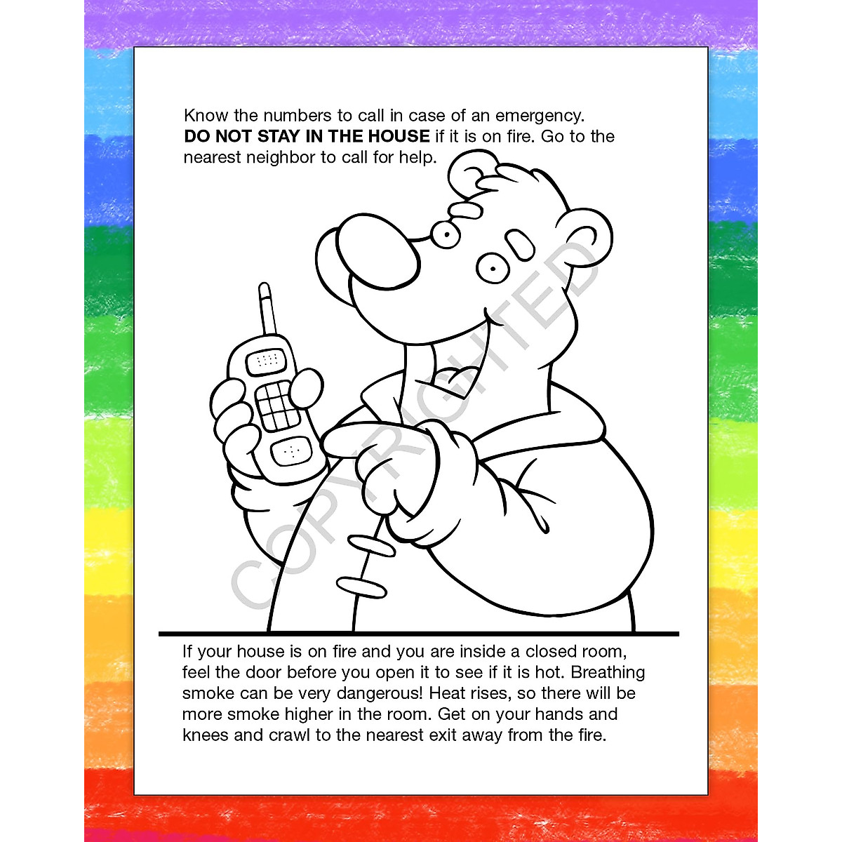 ZOCO - Fire Safety - Educational Coloring Books (25 Bulk Pack, With Crayons) - Fire Prevention Week Items for Kids - Firefighter Party Supplies - Games, Puzzles, Activities