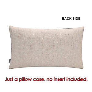 TRENDIN Christmas Throw Pillow Cover 20x12 inch, Black Lumbar Throw Pillowcase, Home Chair Office Winter Decorations Linen Cushion Cover for Sofa Couch PL703TR