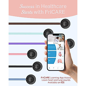 FriCARE Lightweight Stethoscope - Stethoscopes for Nurse Medical Nursing Students - Classic Home Health Diagnostic Kit, StethoMedic Essentials, Lifetime Warranty & FSA HSA Eligible (Pearl Pink)