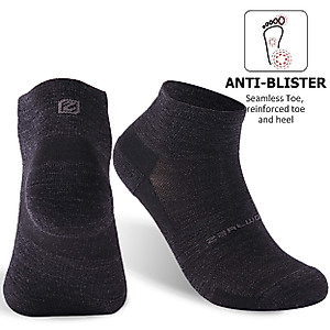 ZEAL WOOD Merino Wool Athletic Socks Mens Ankle Wool Socks For Women Low Cut Running Socks Tennis Golf Cycling Socks for Men Women Hiking Socks Men Moisture Wicking Summer Cool Socks Gifts for Women