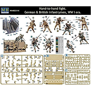 BRITISH & GERMAN INFANTRYMEN HAND TO HAND FIGHT WWI ERA 1/35 MASTER BOX 35116