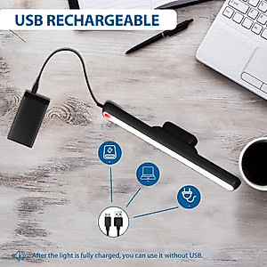 Semdisan Closet Light, Led Strip Light Under Cabinet, Bedside Wall Lamp, 3.5W Rechargeable Battery Light Bar Adjustable Dimmable Brightness for Bedroom Kitchen Dorm Wardrobe