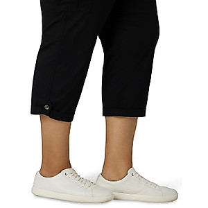 Lee Women's Plus Size Ultra Lux Comfort with Flex-To-Go Cargo Capri Pant Black 18 Plus