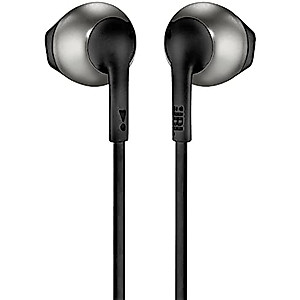 JBL T205BT Wireless in-Ear Headphones with Three-Button Remote and Microphone (Silver)