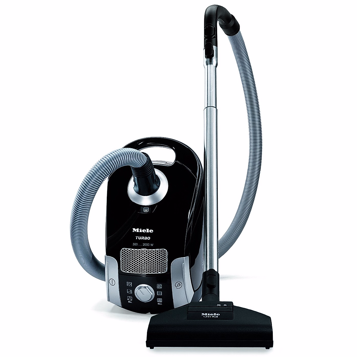 Miele Turbo Team Canister Vacuum, Obsidian Black