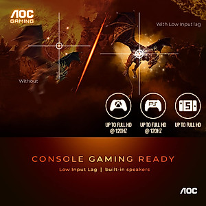 AOC C24G1A 24" Curved Frameless Gaming Monitor, FHD 1920x1080, 1500R, VA, 1ms MPRT, 165Hz (144Hz supported), FreeSync Premium, Height adjustable Black