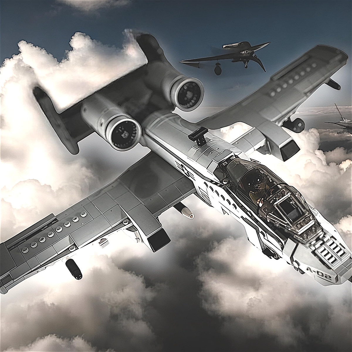 General Jim's A-10 Warthog Military Building Block Bricks Set US Air Force Military Fighter Jet A10 Plane