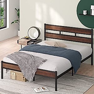 ZINUS Roman Bamboo and Metal Platform Bed Frame / No Box Spring Needed / Easy Assembly, Full