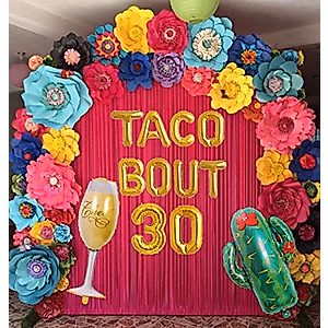 LaVenty Taco Bout 30 Balloons Nacho Average Thirty Balloon Fiesta 30th Birthday Decoration Taco Birthday Party Decoration Taco Party Decor