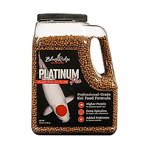 Blue Ridge Fish Food [4.5lb], Platinum Professional Formula 3/16" Floating Pellet, Koi and Goldfish