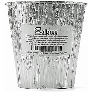 Smoker Bucket Drip Foil Liner Tray for Catching Grease, Compatible with Traeger, Oklahoma Joe, Behrens, Pitboss, Green Mountain, Pit Boss & Other Grill Bucket Accessories for Pro Pellet Oklahoma Joe's (12pk, 5.75 x 5.75 inches)
