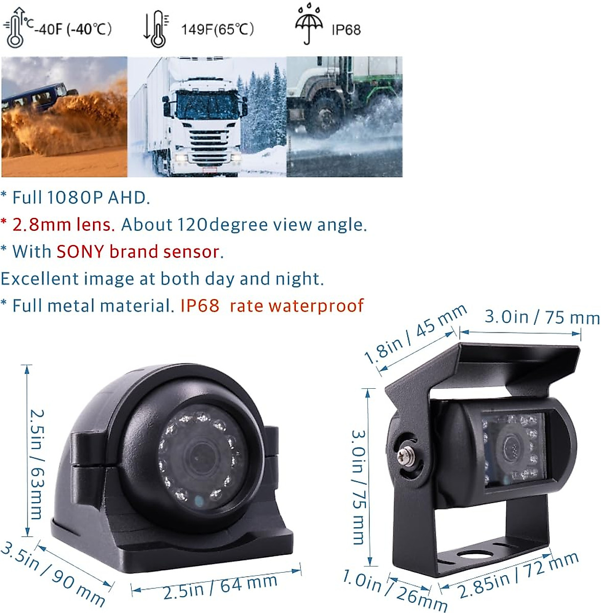 JOINLGO 4 Channel GPS WiFi 1080P AHD SSD/SD Drive Mobile Vehicle Car DVR mdvr Video Recorder Kit Real-time Remote View on PC Phone with 4 Side Rear View IR Car Cameras 7" Screen for Truck Bus
