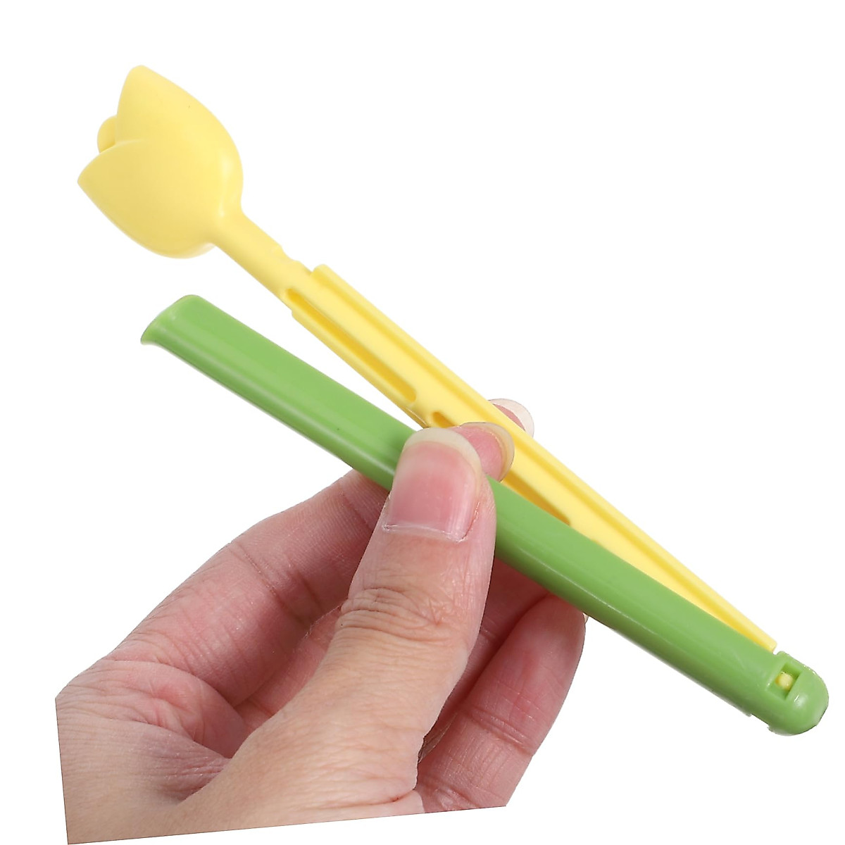 BUGUUYO Food Storage Clips 5 Pack Reusable Shape Yellow Chip Bag Clips Bread Bag Clips Candy Bags Clips