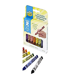 Crayola My First Washable Toddler Crayons, Tripod Grip, Gift, 8 Count