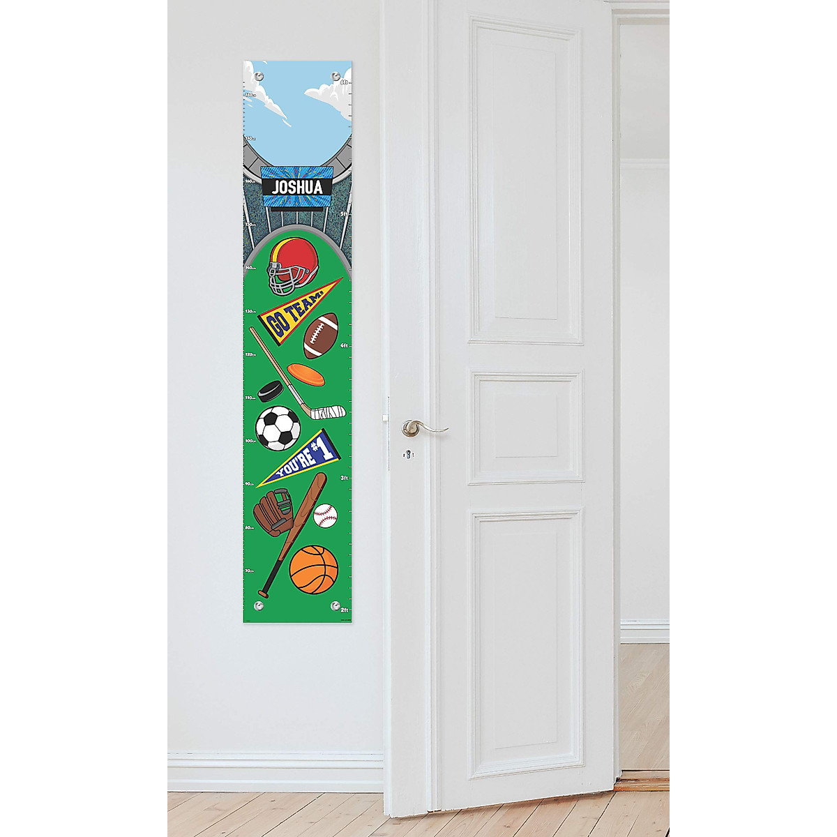 Kid Room Decor Kid Growth Chart Sports Theme Gifts Child Measurement Chart Personalized Growth Chart