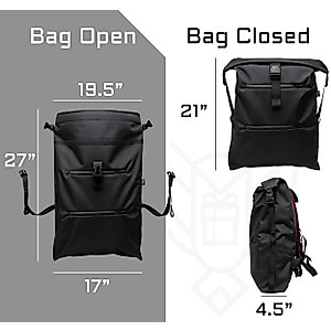Xtreme Sight Line ~ AQUA RT ~ Large Water-Proof Faraday Backpack for Laptops, Tablets, and Mid-Size Electronics ~ Tracking/Hacking Defense ~ Red