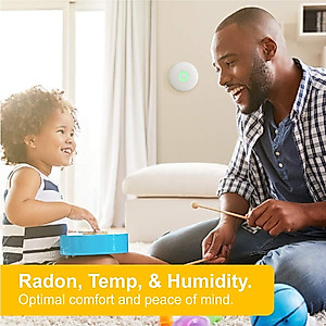 Airthings Wave 1st Generation - Smart Radon Detector with free app – Easy-to-Use – Temp and Humidity – Accurate – No Lab Fees – Battery Operated