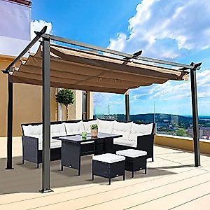 All Cedar Wooden Pergola Kit - Wind Rated at 100 MPH, Perfect for Outdoor Entertaining and Relaxation