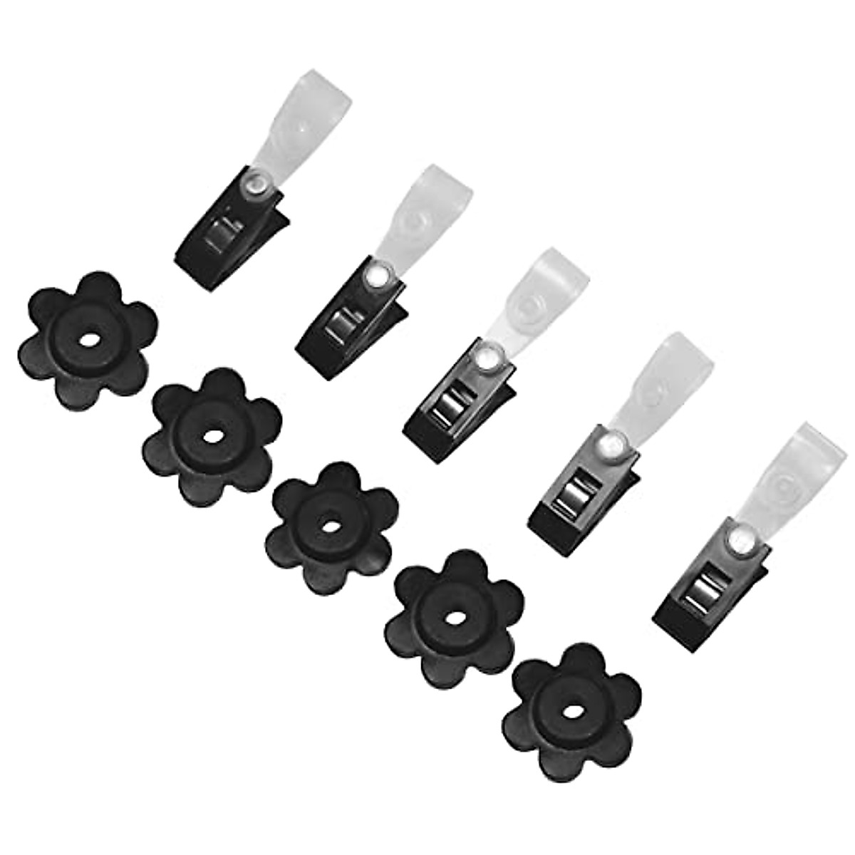10 PCS Garden Flag Rubber Stoppers and Adjustable Anti-Wind Garden Flag Clips by Ummeral - Premium Lawn Flag Stoppers and Yard Flag Clip for Garden Flag Poles Stand, to Keep Flags in Place