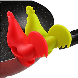 Silicone Pot Clip Spoon Rest Silicone Utensil Rest Silicone Spoon Rest for Stove Top Spill-proof Lid Lifter Non-Slip Spoon Holder Stove Organizer, Steam Releaser