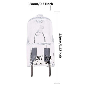 G8 Halogen Bulbs 20W G8 20Watt 120V Halogen Light Bulbs T4 JCD Type 120V Bi-Pin Base G8 Lamp for Under Cabinet Puck Lighting Replacement,Clear Lens,Warm White,2700K,10 Pack