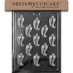 Dress My Cupcake Chocolate Candy Mold, Chili Pepper