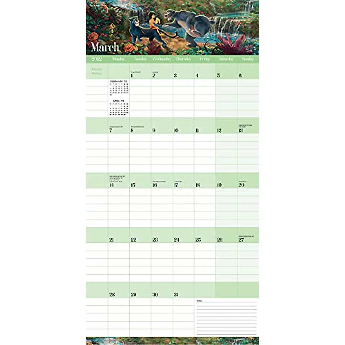 Disney Dreams Collection by Thomas Kinkade Studios: 17-Month 2021–2022 Family Wall Calendar